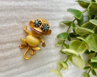 Monkey Brooch | Etsy
