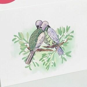 Printable Two Turtle Doves Card Digital Download - Etsy