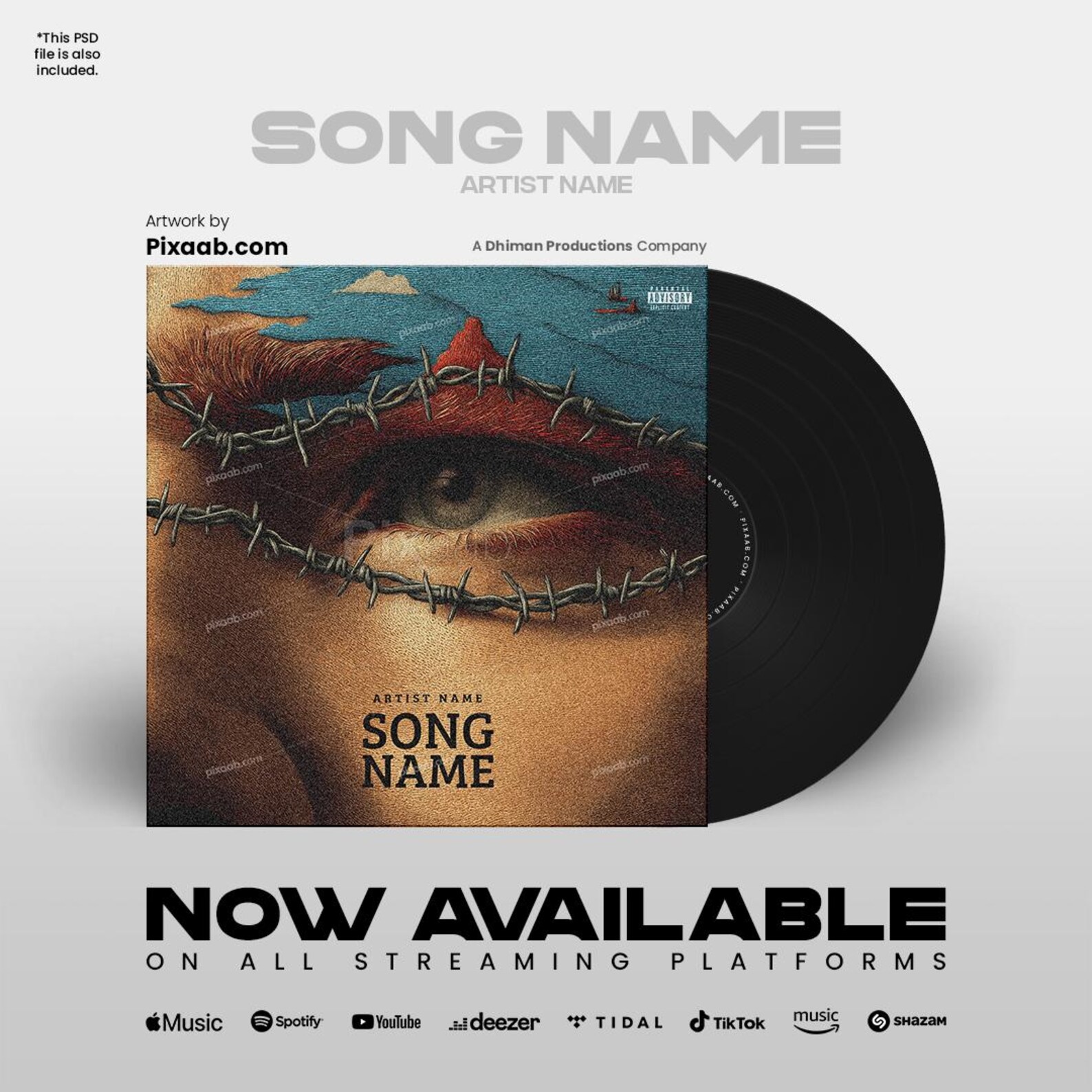 Wired Vision Album Cover Art – PSD + JPG Custom Package | Editable ...