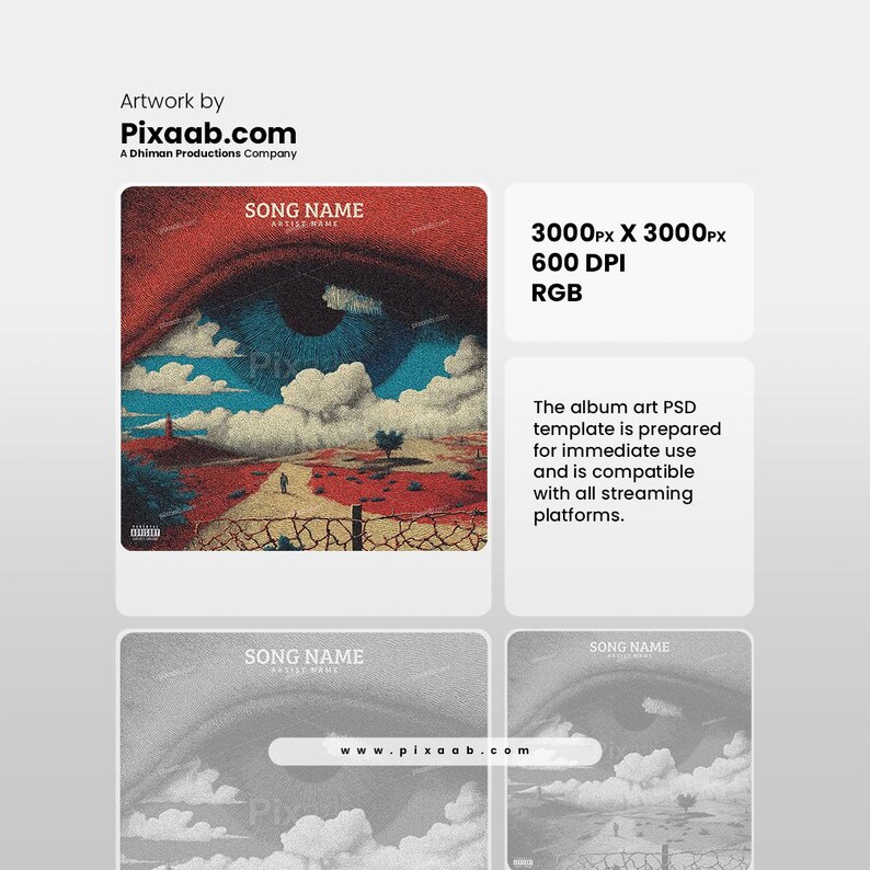 Eye of Silence Album Cover Art – PSD + JPG Custom Package | Editable ...