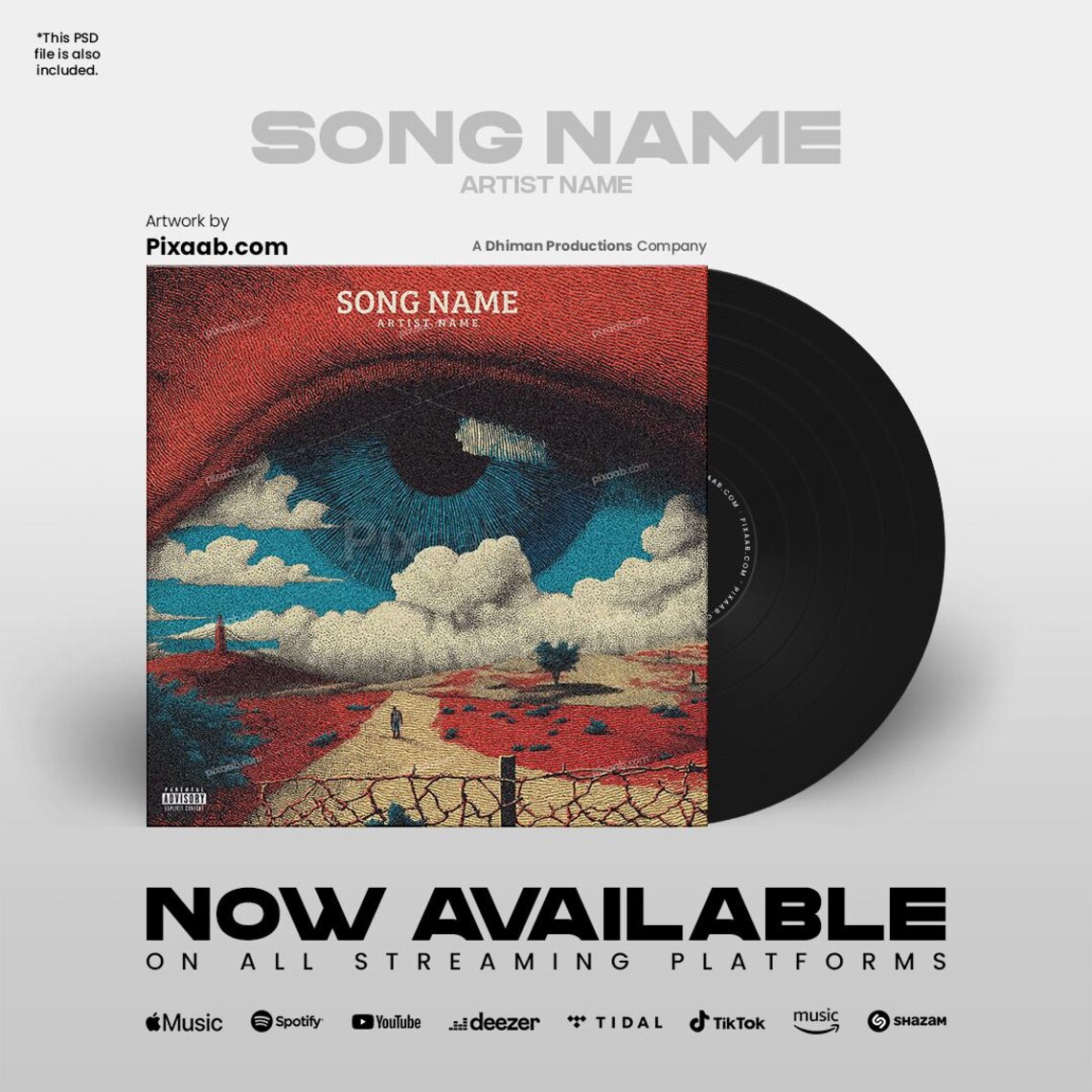 Eye of Silence Album Cover Art – PSD + JPG Custom Package | Editable ...