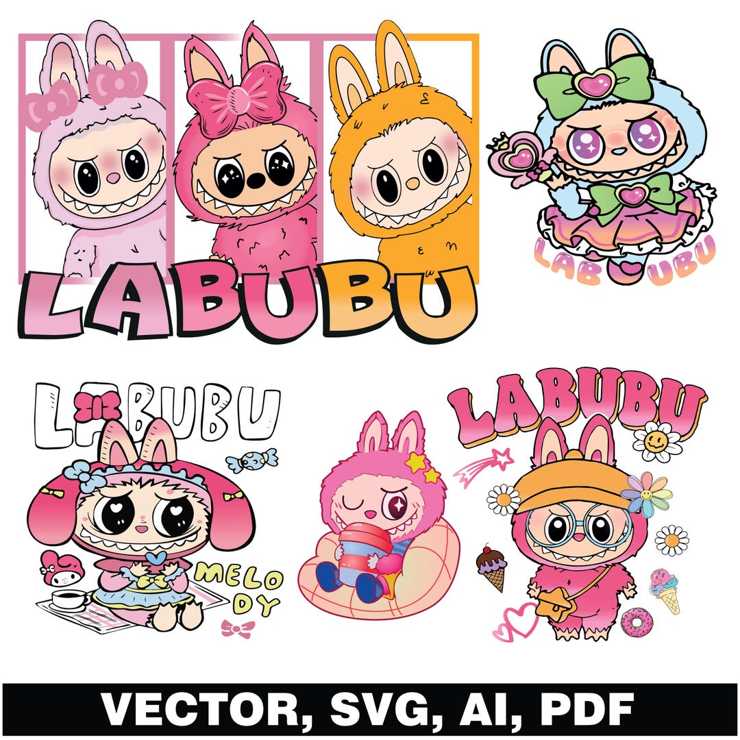 7 Labubu Designs Svg, Labubu Png, Labubuu Sublimation, T Shirt Design ...