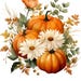 Fall Pumpkin Clipart Bundle – Autumn Wreath & Floral Harvest PNG ...