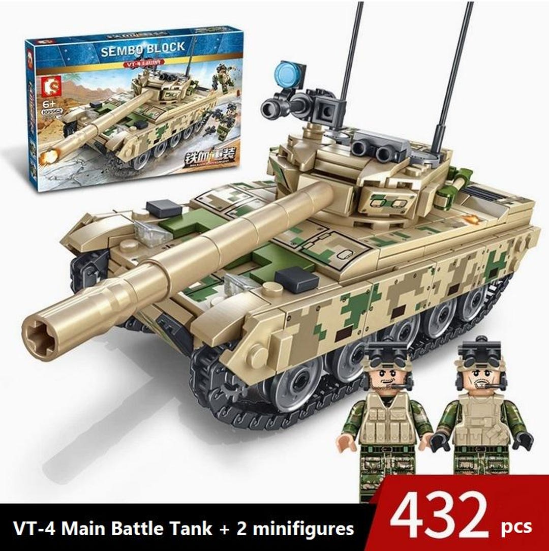 VT-4 Main Battle Tank Building Block Set | 432 Pcs With 2 Minifigures ...