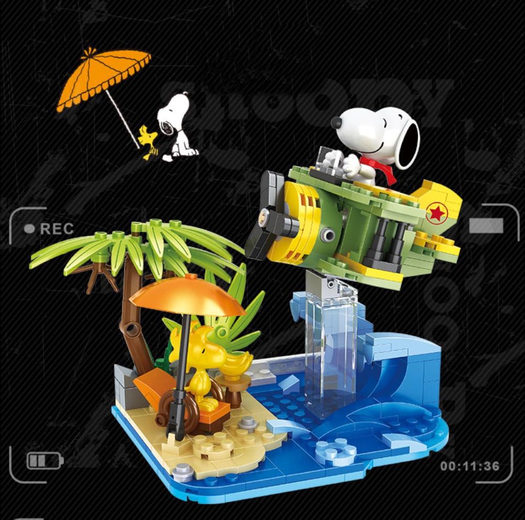 SNOOPY PROPELLER AIRCRAFT Building Blocks Brick Set - 278 Pieces - Etsy