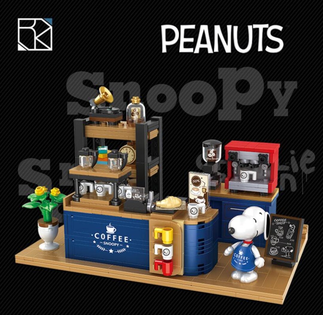 Snoopy Coffee Shop Building Block Set | 520 PCS | Fun Collectible Gift ...