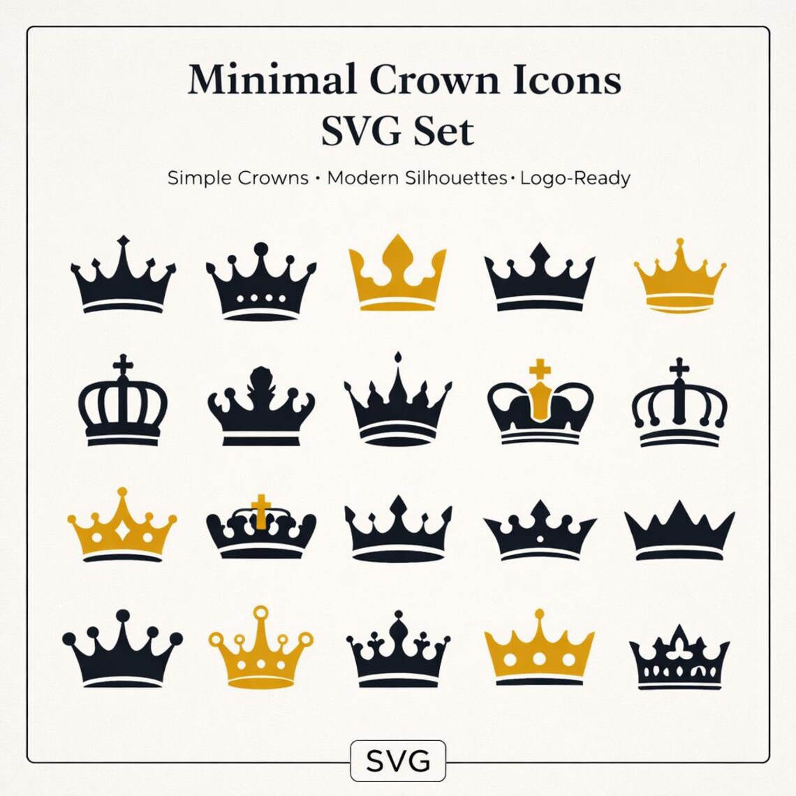 Royal Crown Bundle SVG PNG King Queen Crown Designs Digital Download ...