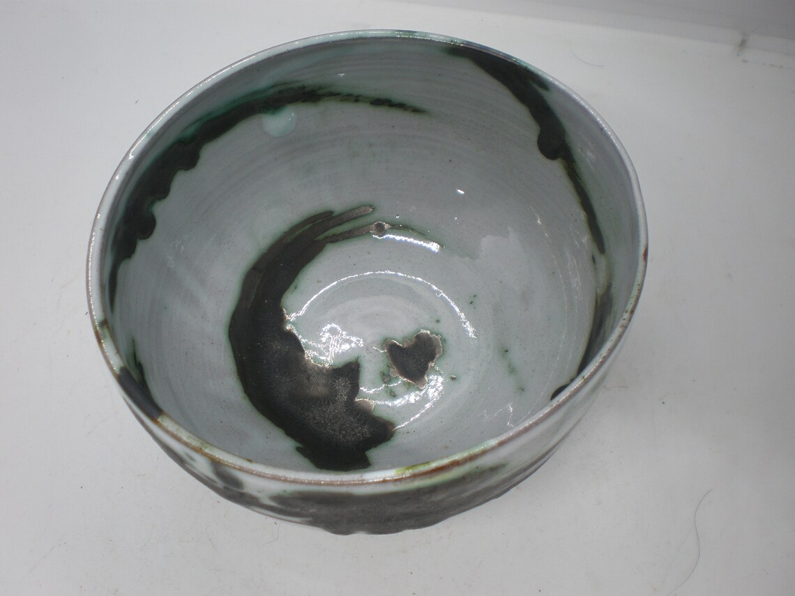 Vintage Stoneware Bowl Raku Bermuda Pottery Design Studio - Etsy
