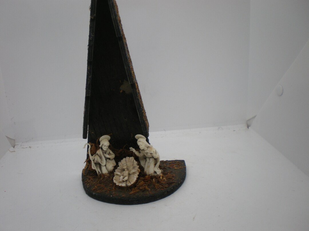 Vintage Tall Unusual Nativity Scene Set Creche - Etsy