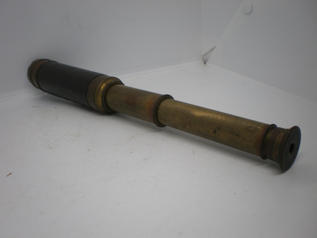 Vintage Nautical Spyglass Monocular Telescope Pirates Monocular Leather ...