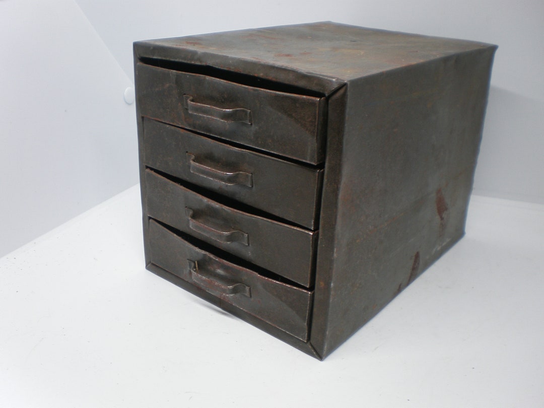 Vintage Little Metal Set of Drawers Industrial Storage Cabinet - Etsy