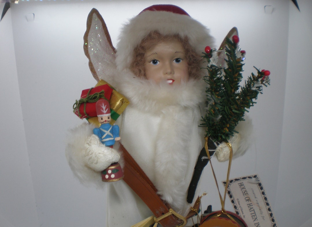 Vintage Rare Standing Christmas Angel Figure by House of Hatten - Etsy