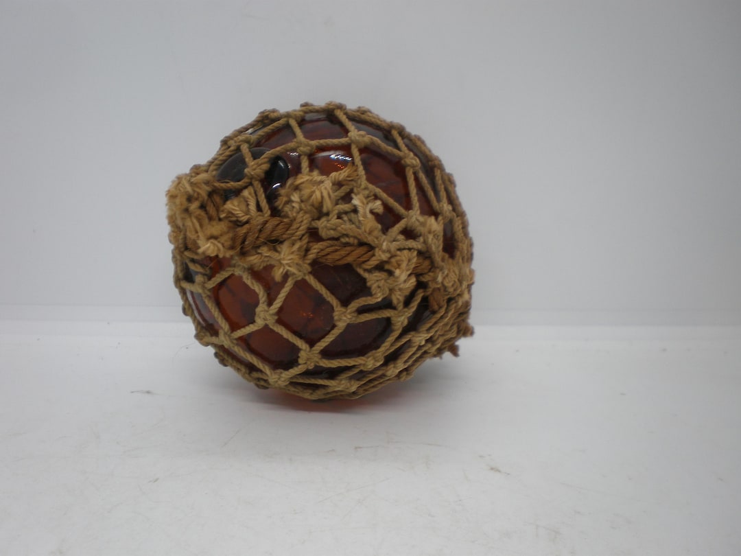 Rare Antique Glass Fishing Float Net Buoy Ball Nautical Hand Blown - Etsy