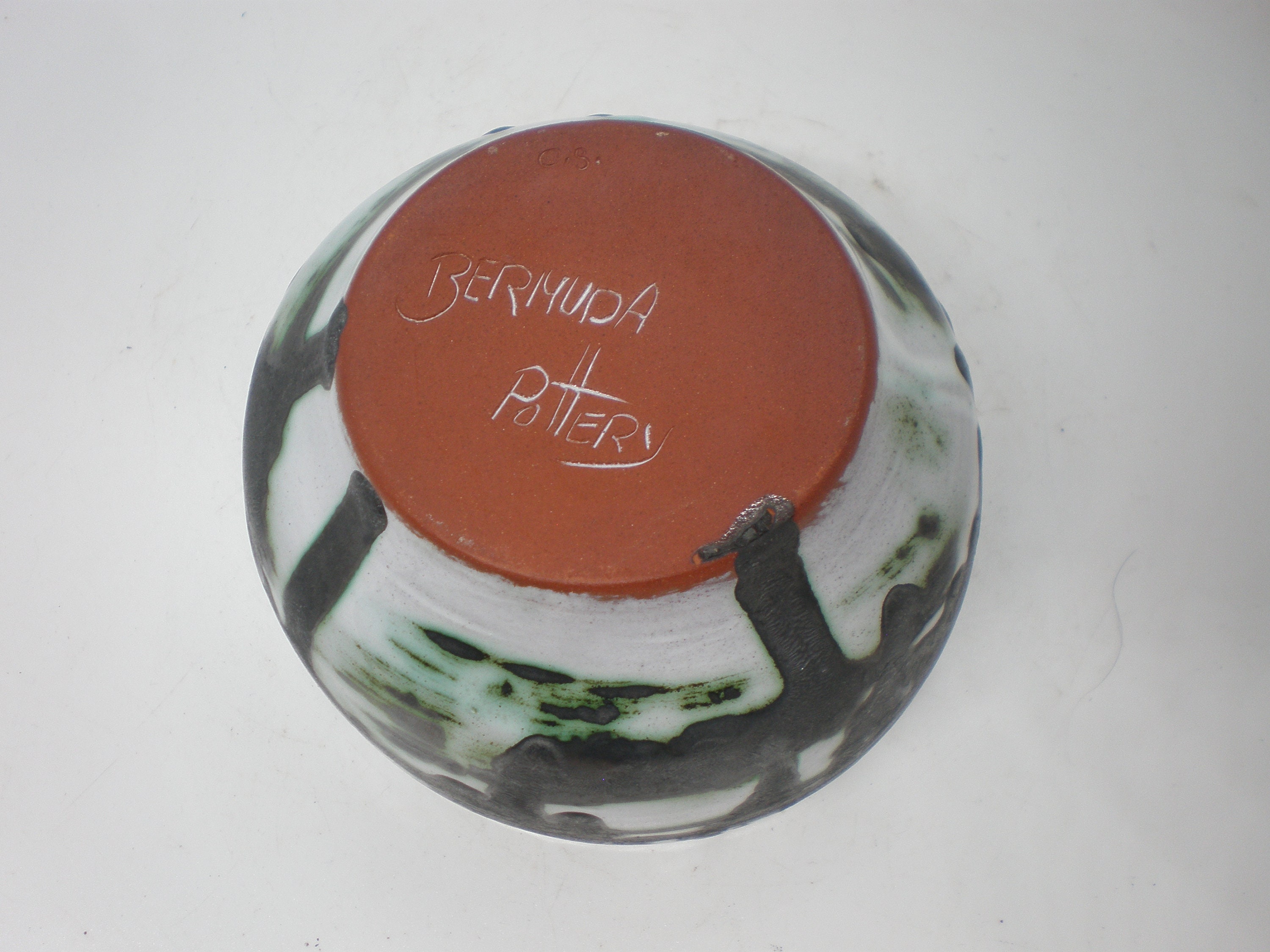 Vintage Stoneware Bowl Raku Bermuda Pottery Design Studio - Etsy