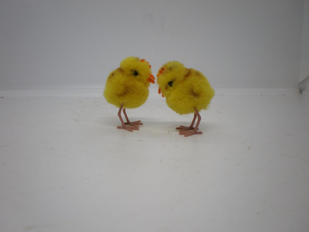 Vintage Unusual Set of Pom Pom Chicks - Etsy
