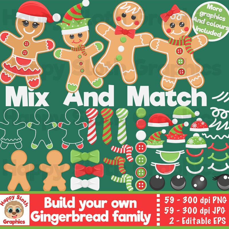 Gingerbread Family - Etsy
