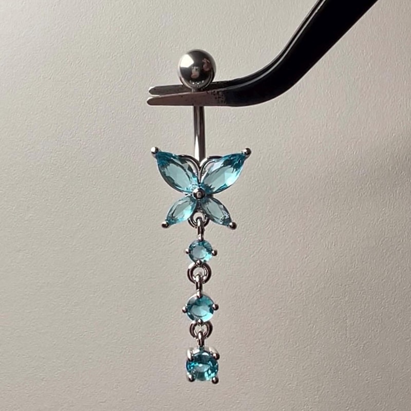 Dangly Belly Ring Goth - Etsy UK
