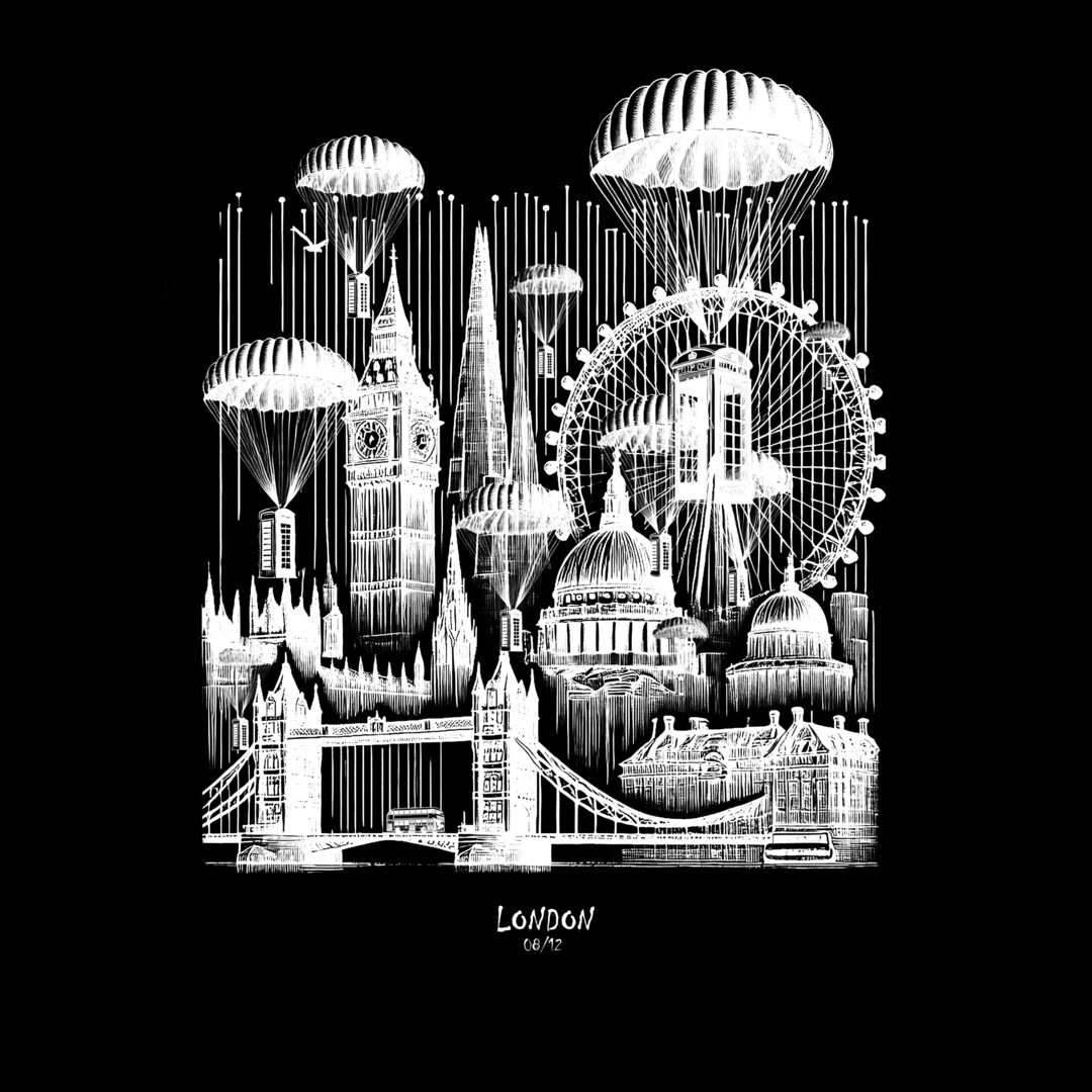 London Printable Wall Art – Digital Download PNG Black and White London ...