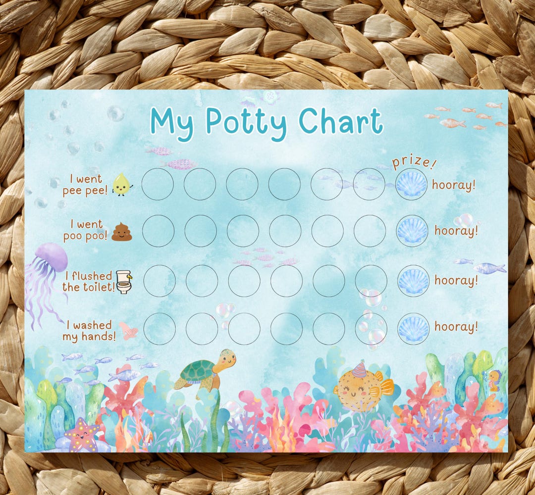 Printable Potty Training Chart Toddler Potty Chart Reward Chart for ...