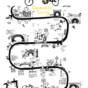 Edinburgh City Cycle Route Map - 'canonmills - Trinity' - BROMPTON ...