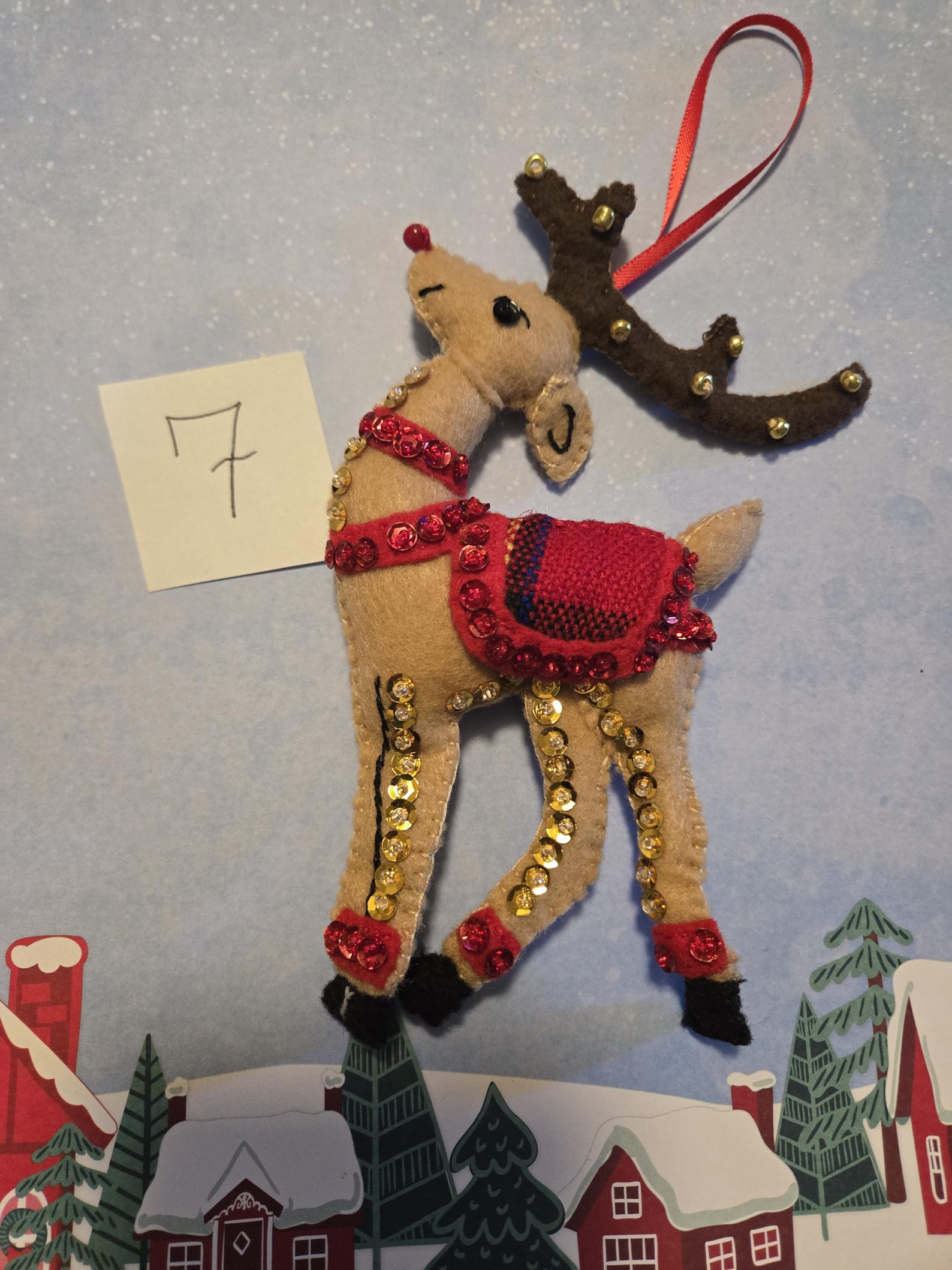 Christmas Felt Reindeer Ornaments by Pepperland - Etsy
