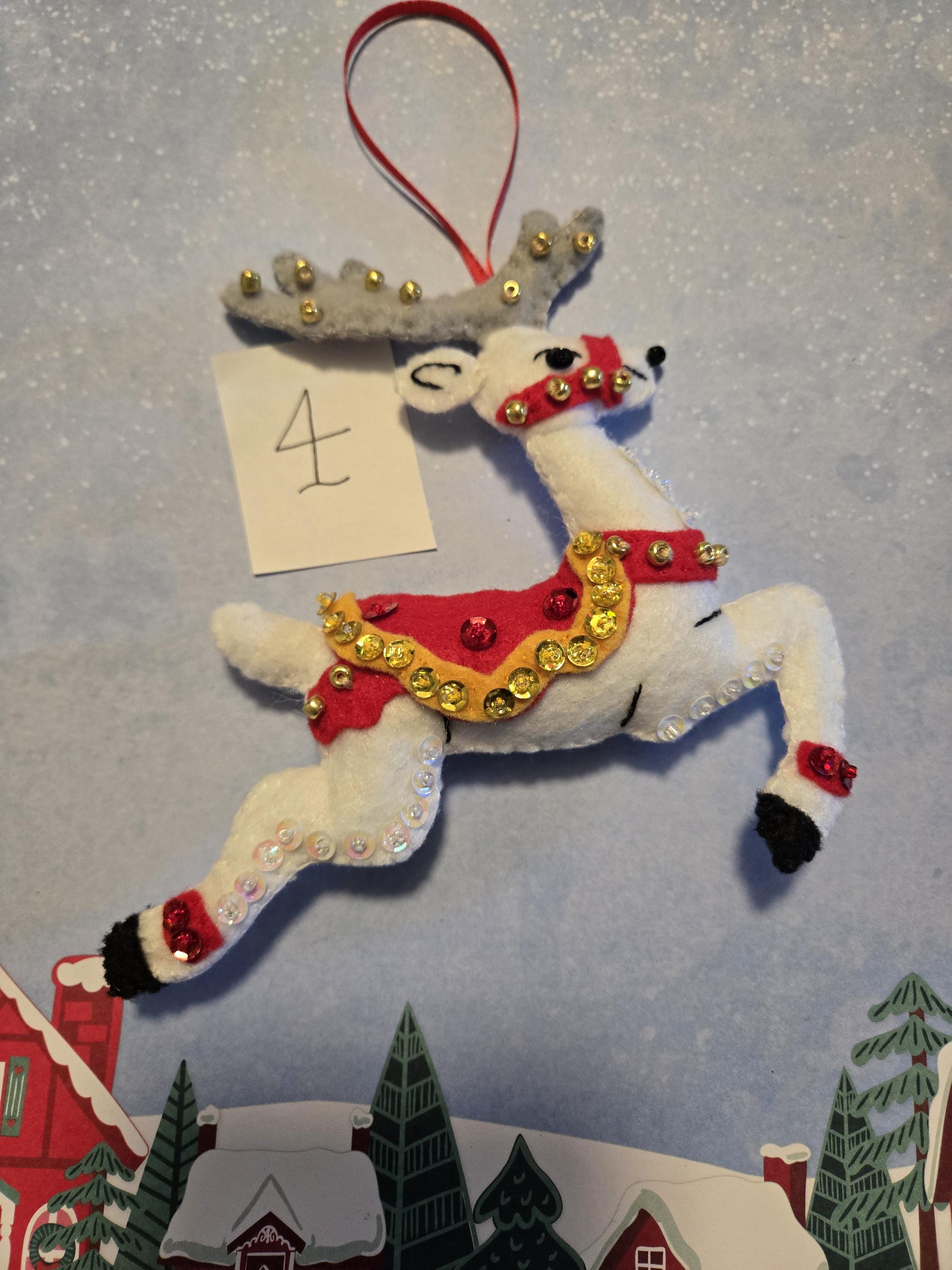 Christmas Felt Reindeer Ornaments by Pepperland - Etsy