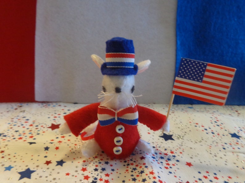 4th of July Patriotic Mice Ornament by Pepperland - Etsy