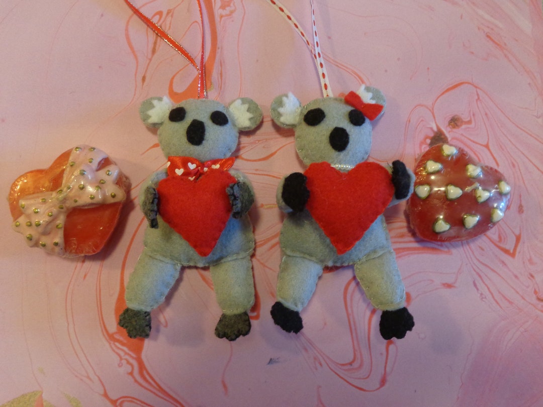 Mr. & Mrs. Koala Bear Valentine's Day Couple Ornament by - Etsy