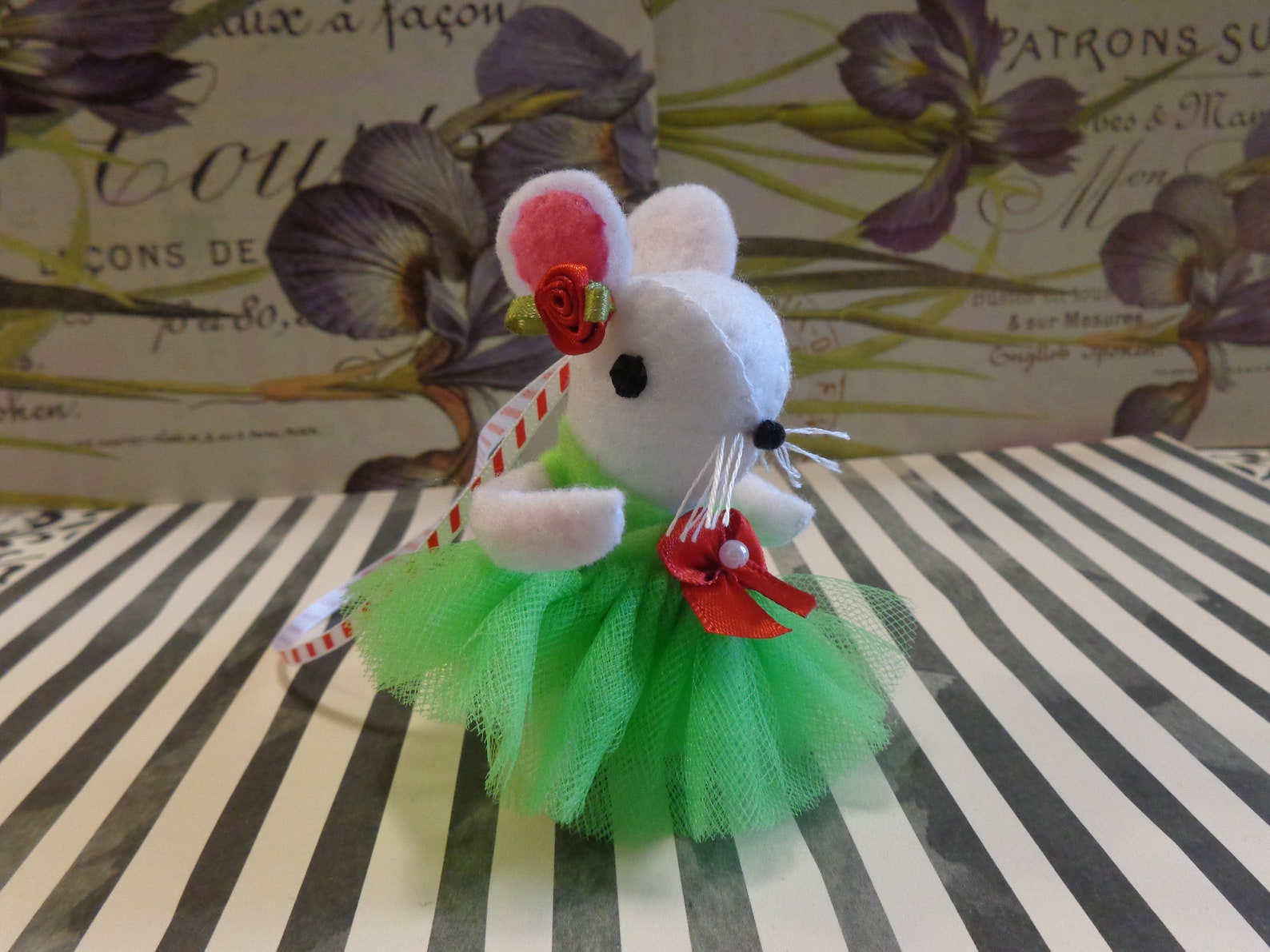 White Ballerina Mice Ornaments by Pepperland - Etsy