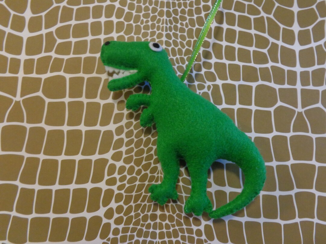 Felt T-rex Dinosaur Ornament by Pepperland - Etsy