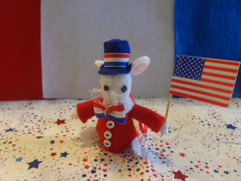 4th of July Patriotic Mice Ornament by Pepperland - Etsy