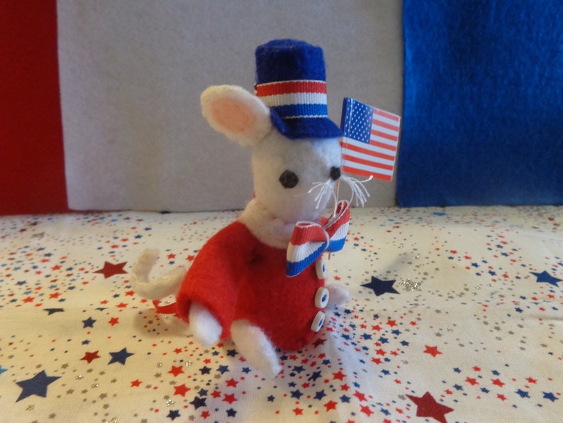 4th of July Patriotic Mice Ornament by Pepperland - Etsy