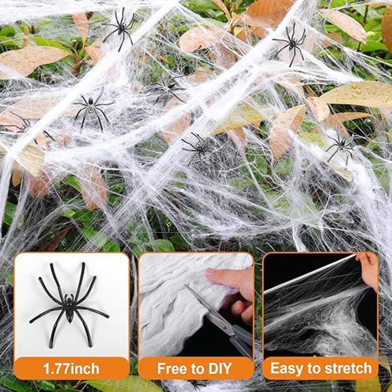 Decorative, Land Guard 200 Sqft Spider Web, Bonus With 10 Artificial ...