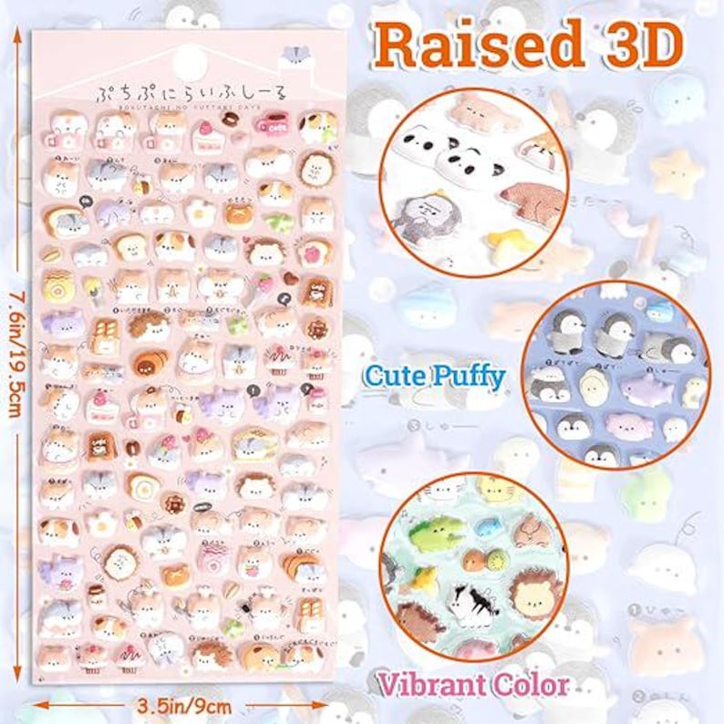 Stickers-small 3D Tiny Micro Bulk Sticker Set for Kids - Etsy