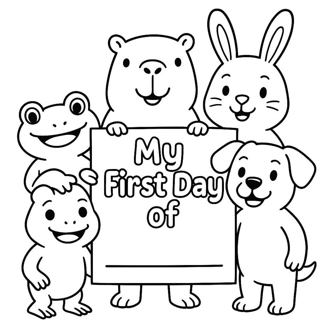Back to School Coloring Pages | Animal Friends Activity Pack | Kids ...