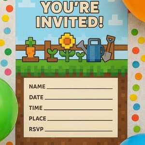 Printable Birthday Invitation | Fill-in Kids Party Invite | Game ...