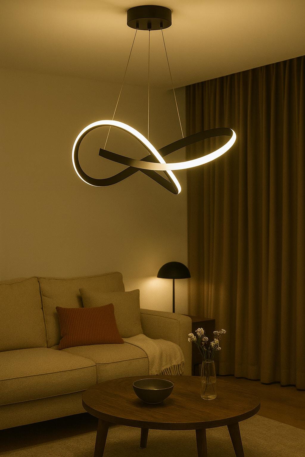 Modern Minimalist LED Ceiling Light – Pendant Chandelier for Dining ...