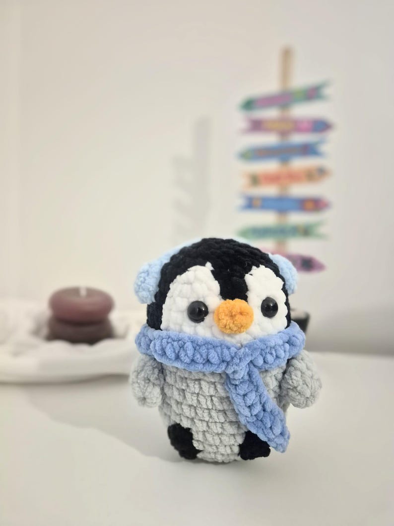 Crocheted Winter Penguin Plush - Etsy