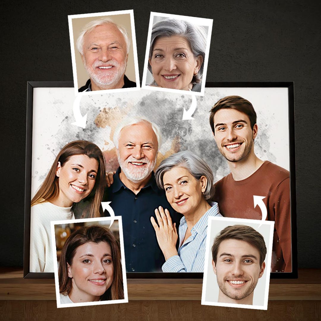 Merge Multiple Family Photos Into One, Add Loved One, Realistic Photo ...