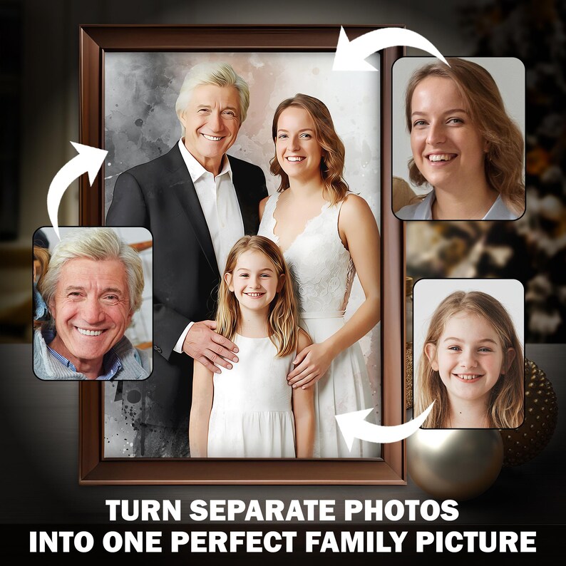Custom Memorial Photo, Add Deceased Loved One to Family Picture ...