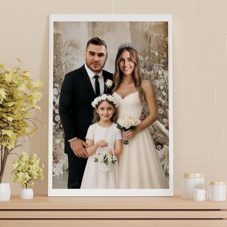Custom Memorial Portrait, Add Deceased Loved One to Photo, Family ...