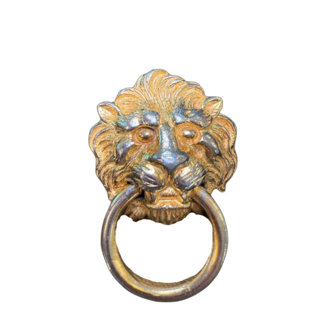 Vintage Kenneth Lane Lion Head Door Knocker Brooch - Etsy