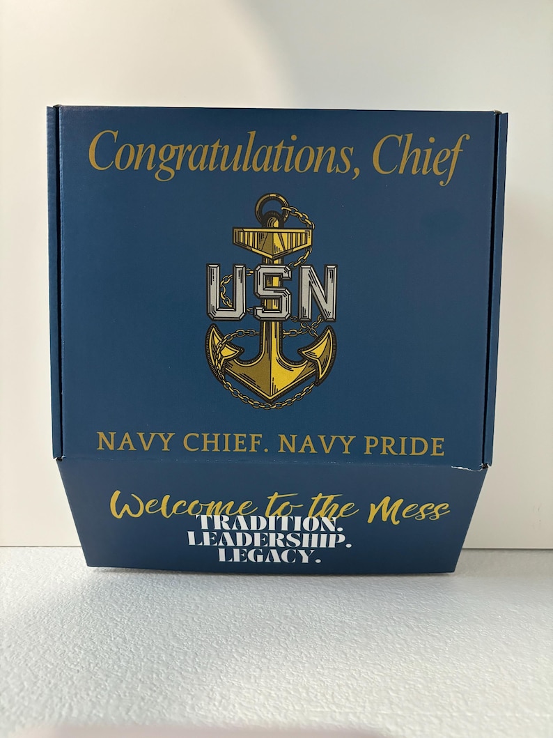 Navy Chief Congratulations Box!!! - Etsy
