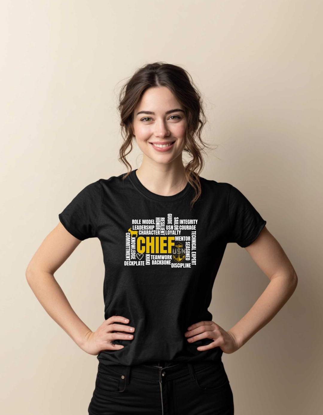 Navy Chief Word Cloud Tee | USN CPO Legacy Shirt - Etsy