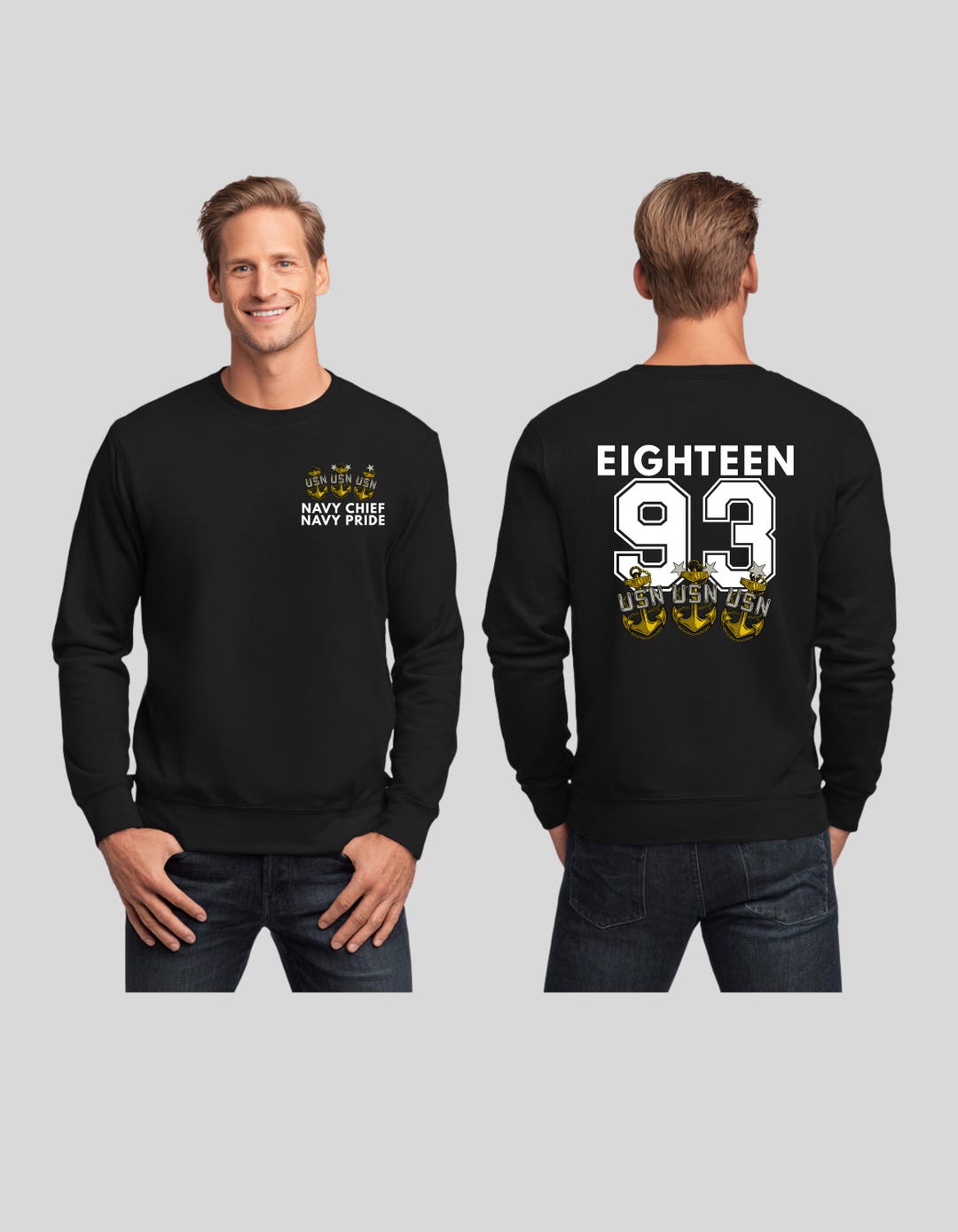 Navy Chief Hoodie/crewneck EST. 1893 - Etsy