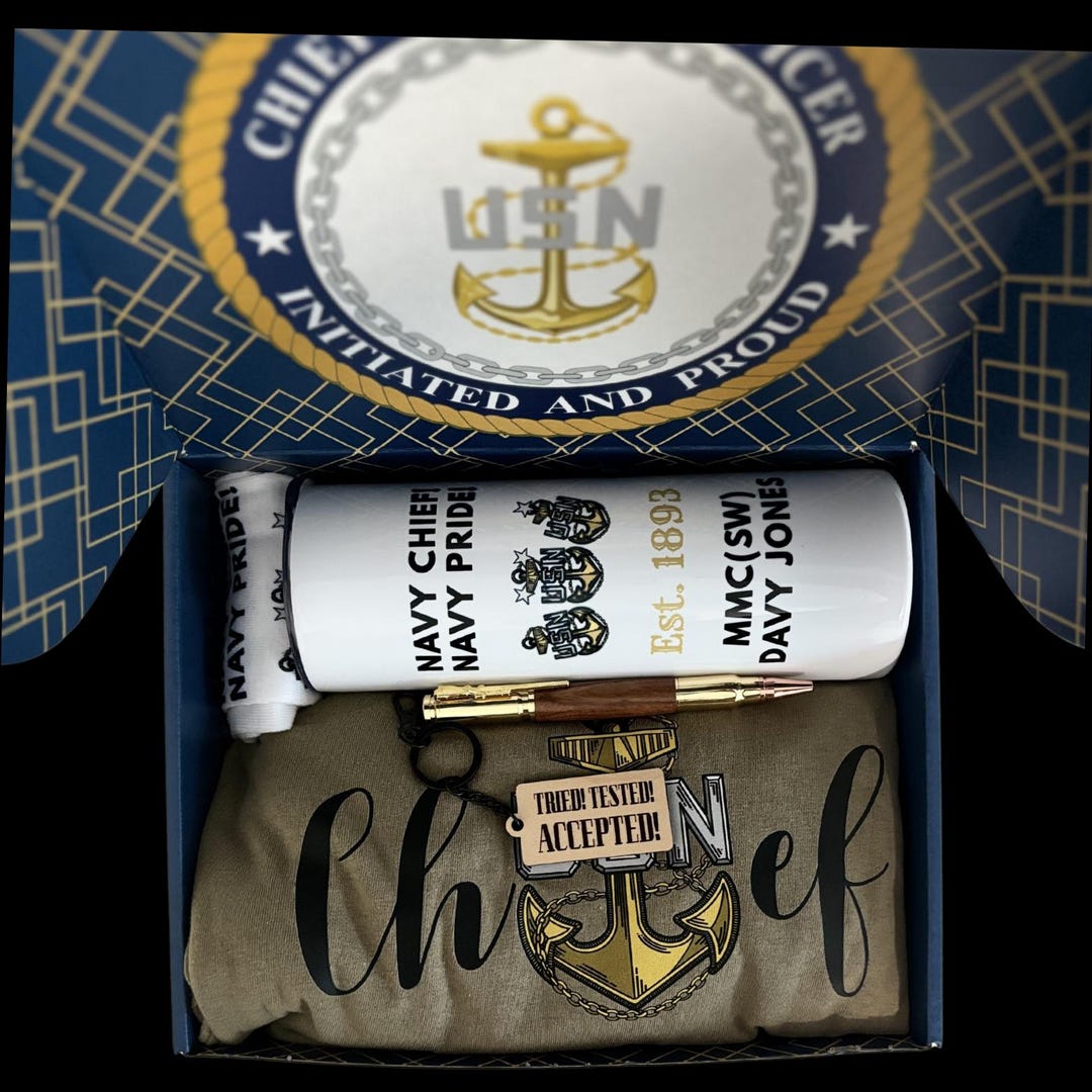 Navy Chief Congratulations Box!!! - Etsy