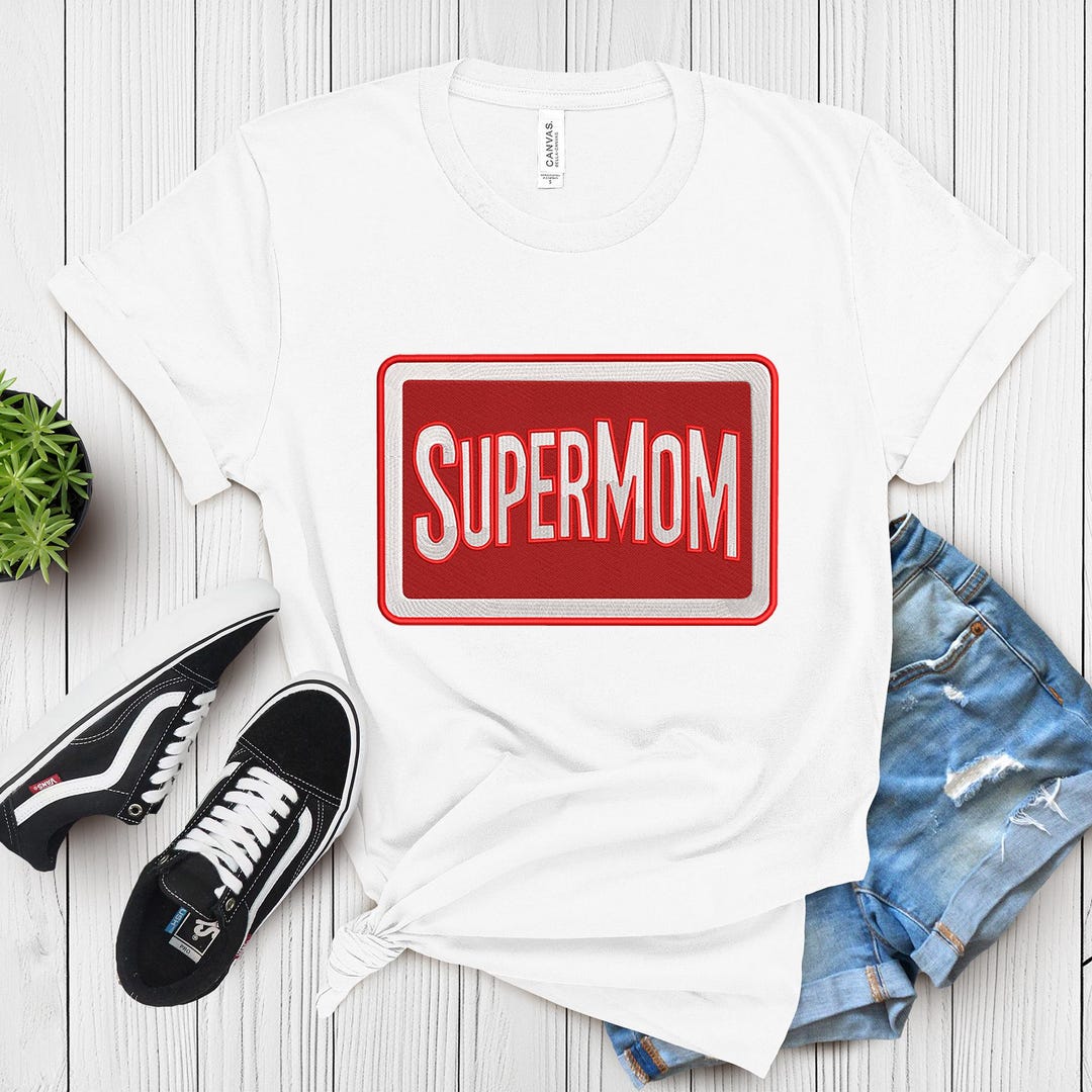 Supermom Embroidery Design, Superhero Logo (digital Download) - Etsy