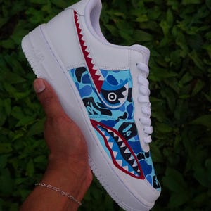 BAPE Bite Custom Af1s - Shark Swoosh Edition - Etsy