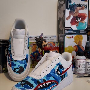 BAPE Bite Custom Af1s - Shark Swoosh Edition - Etsy