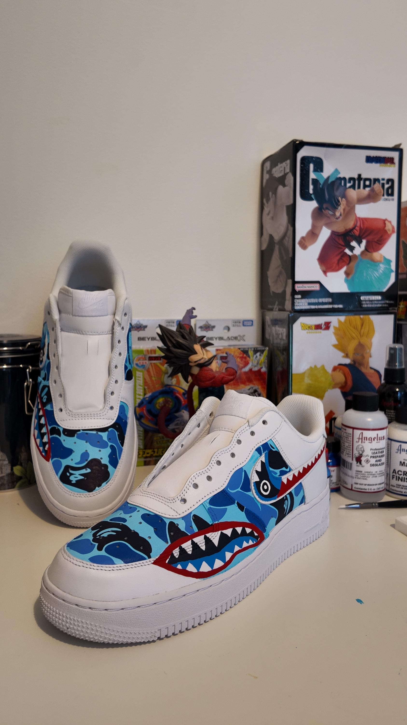 BAPE Bite Custom Af1s - Shark Swoosh Edition - Etsy